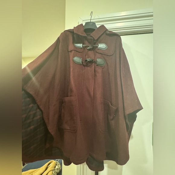 Coach | Jackets & Coats | Coach Duffle Woman Poncho Cape Removable Hood ...